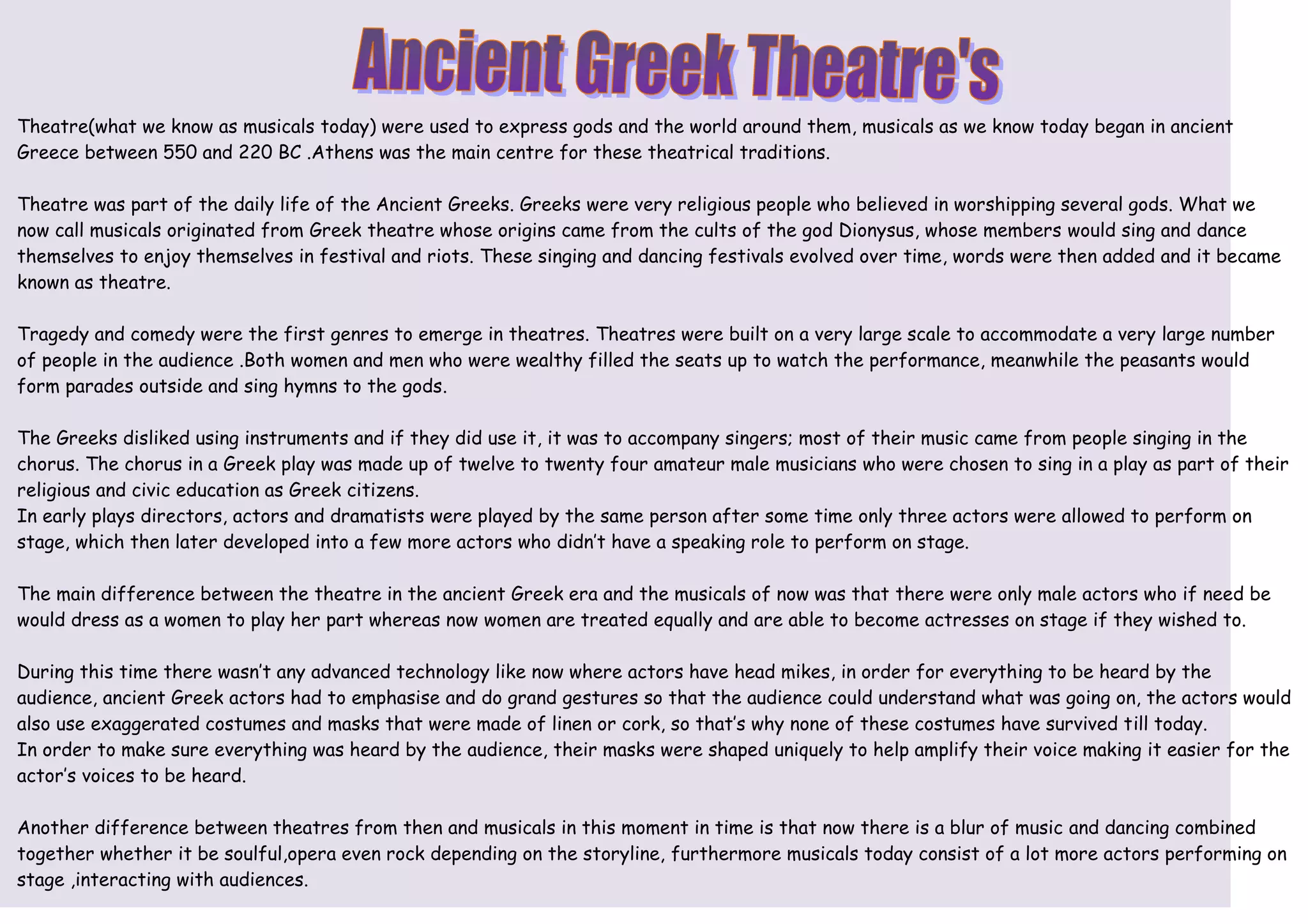 Ancient Greek Theatres | DOCX