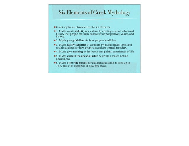 Greek myth example | PPT | Free Download