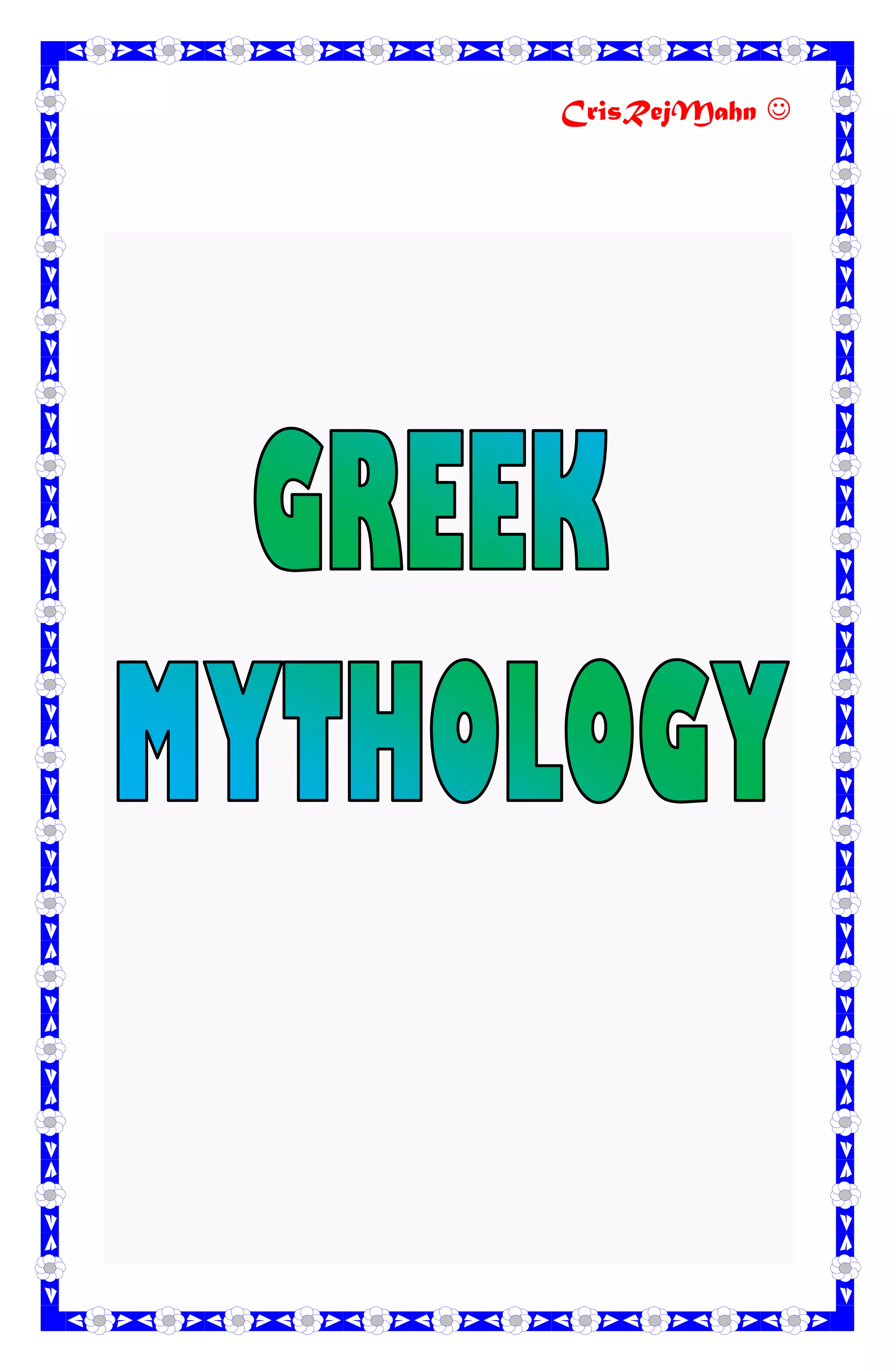 GREEK MYTHOLOGY (PDF) | PDF