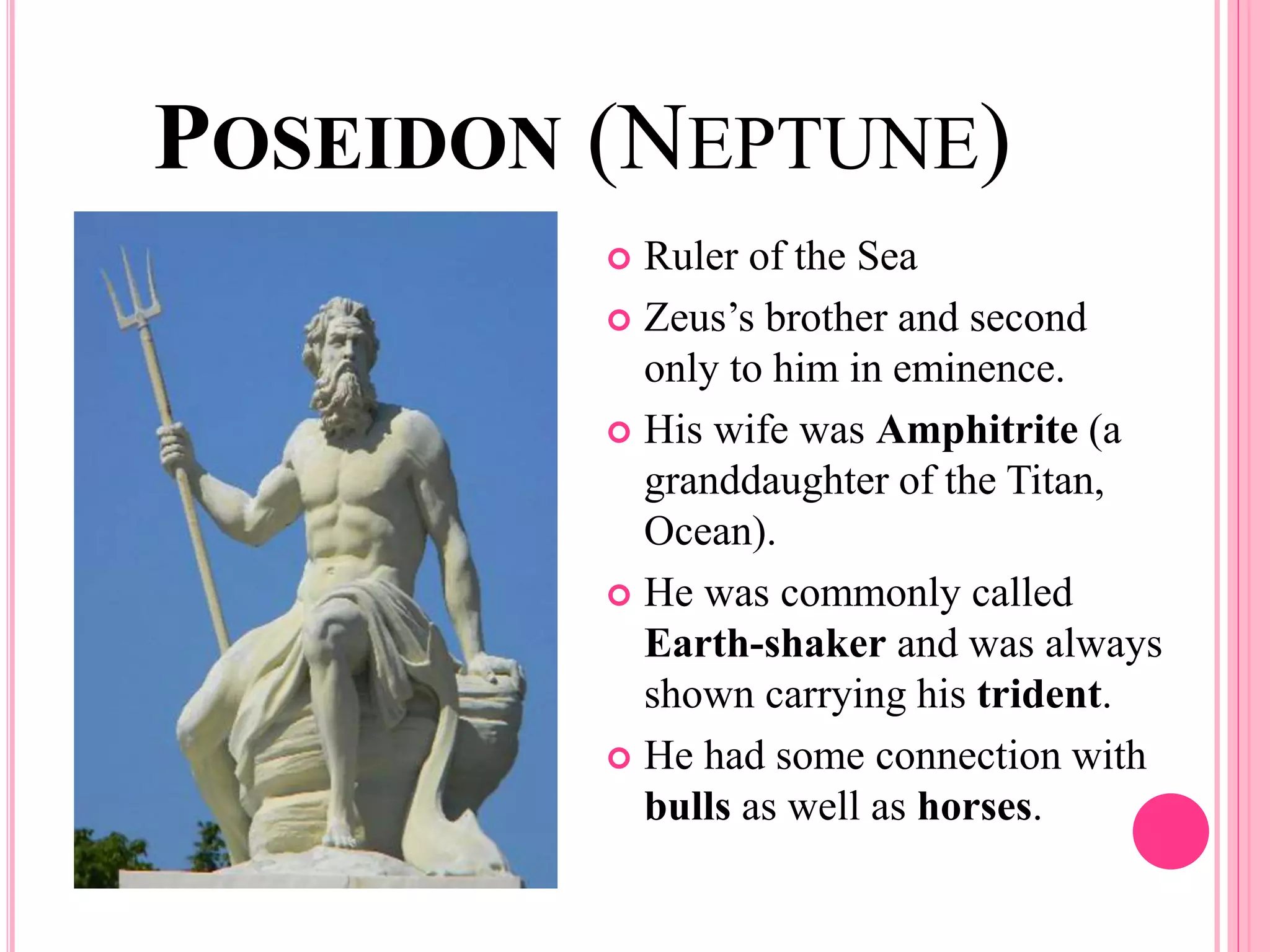 Greek Mythology: Gods and Goddesses (Edith Hamilton) | PPTX