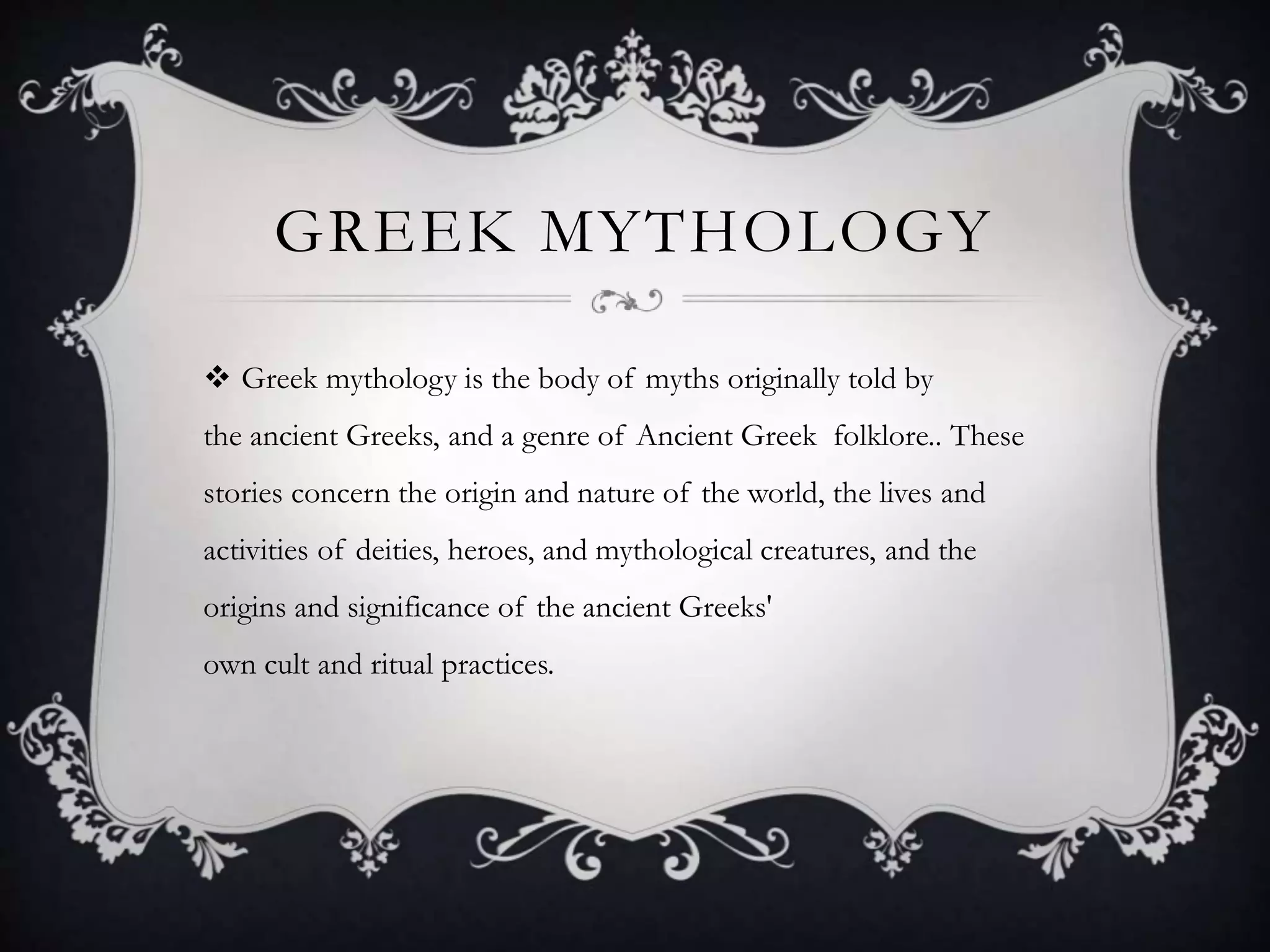 Greek mythology | PPTX