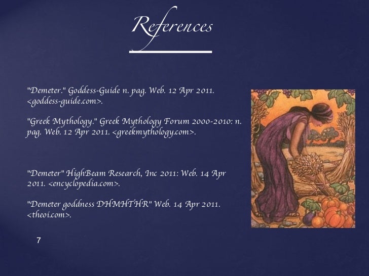 Demeter Greek Goddess Facts