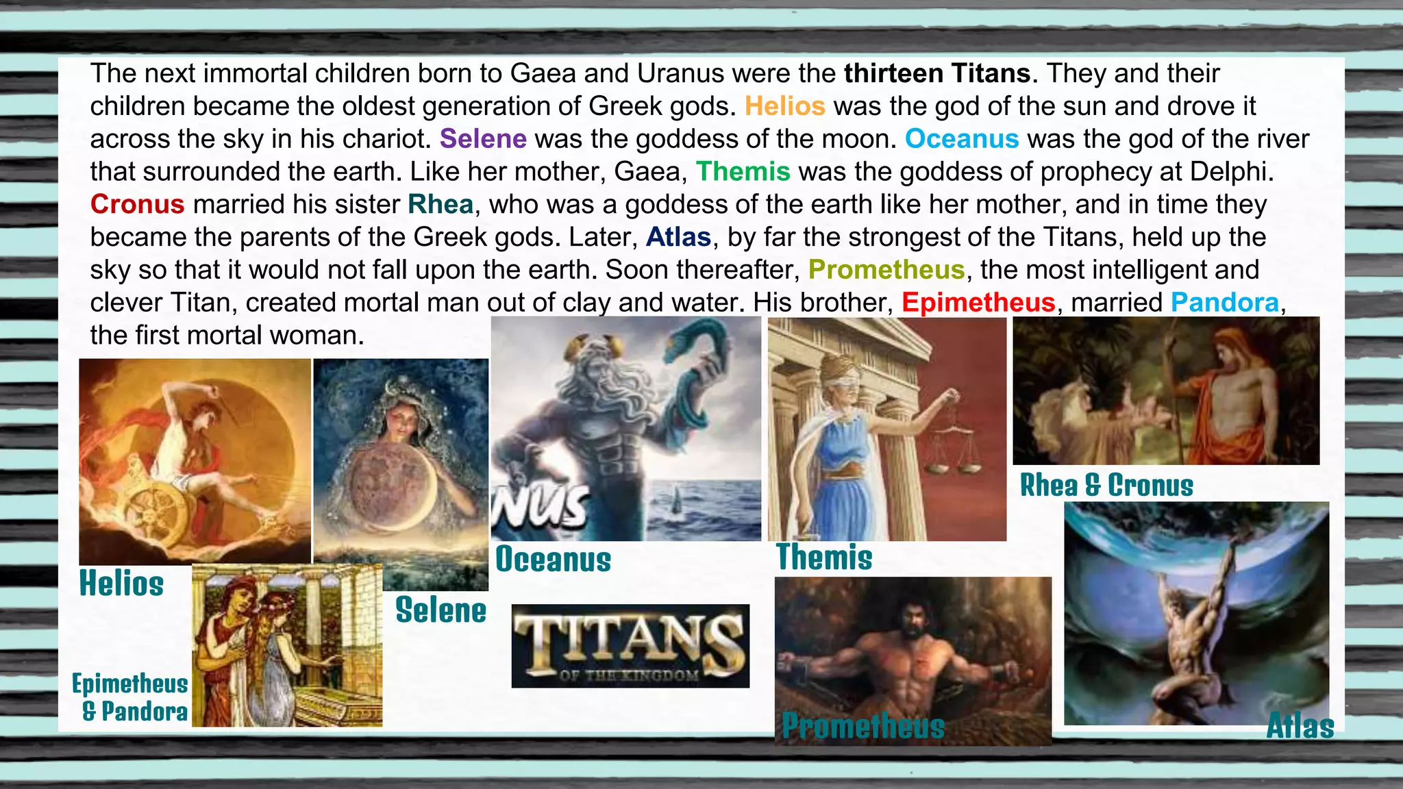 GREEK MYTHOLOGY; The Creation | PPTX