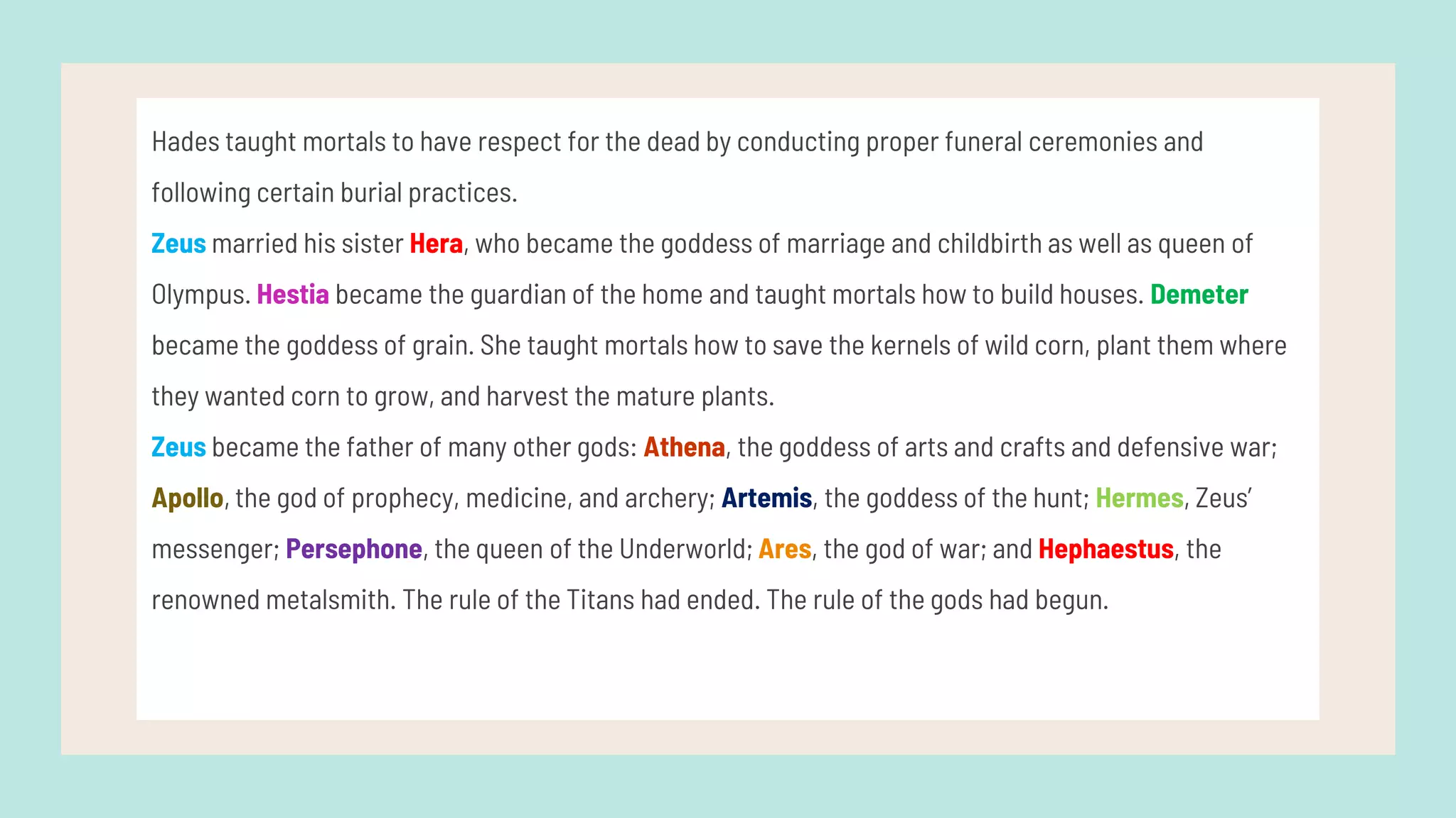 GREEK MYTHOLOGY; The Creation | PPTX