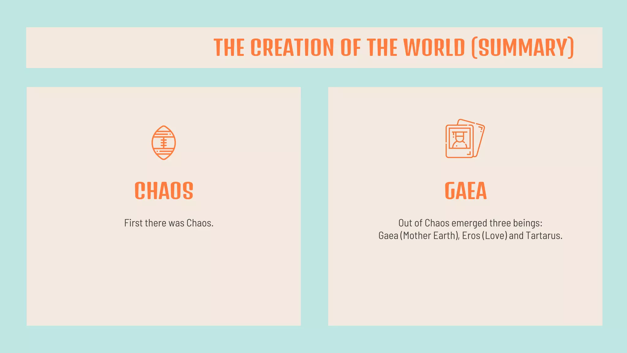 GREEK MYTHOLOGY; The Creation | PPTX