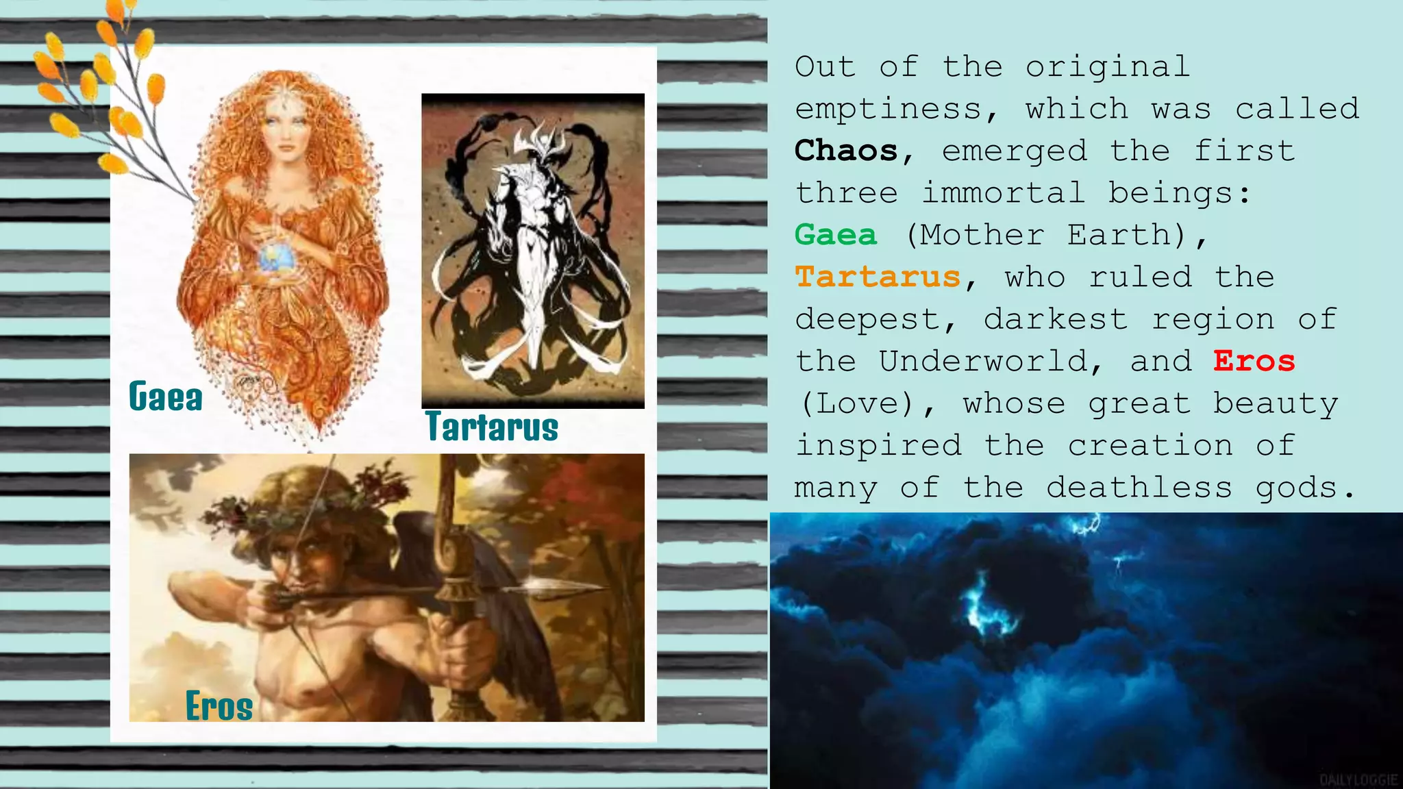 GREEK MYTHOLOGY; The Creation | PPTX