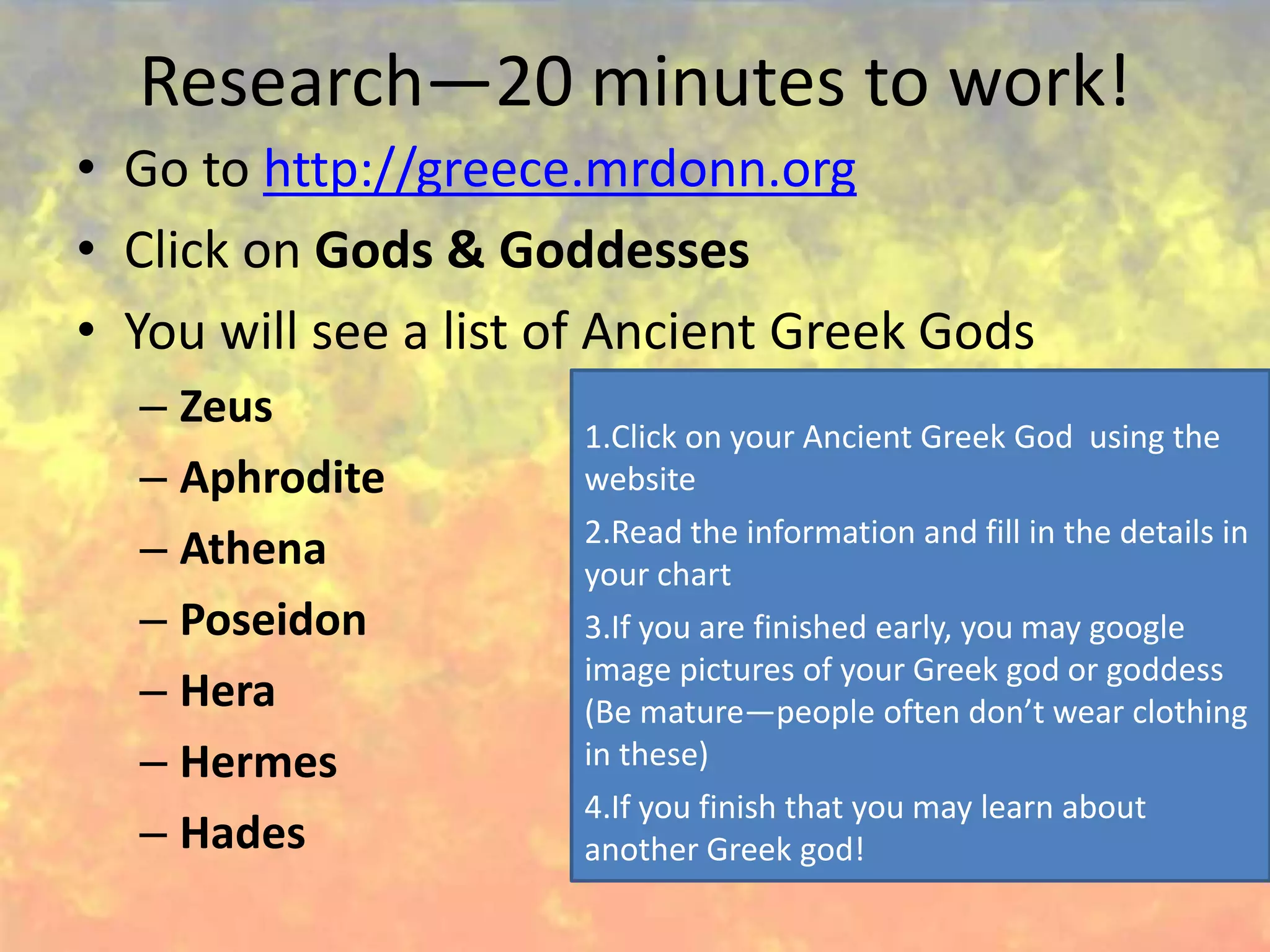 Day 2 Greek mythology | PPT