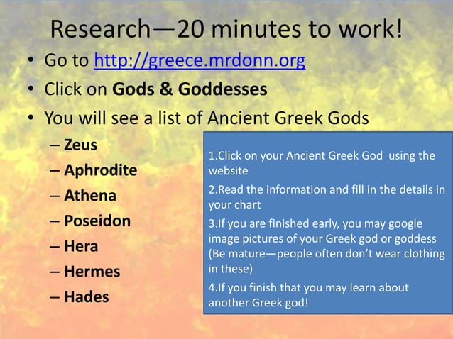 Day 2 Greek mythology | PPT