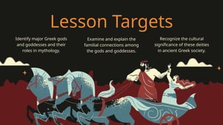Greek Mythology Gods and Goddesses ELA Presentation in Black, Red, and ...