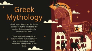 Greek Mythology Gods and Goddesses ELA Presentation in Black, Red, and ...