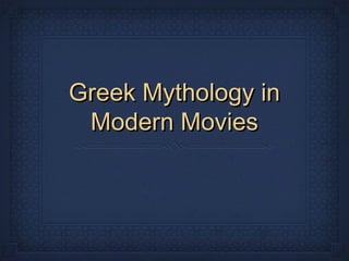 Greek mythology influence | PPT