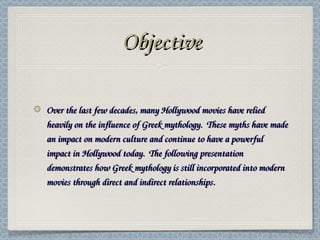 Greek mythology influence | PPT