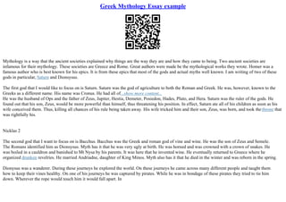 Greek Mythology Outline | PDF