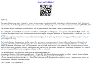 Greek Mythology Outline | PPT