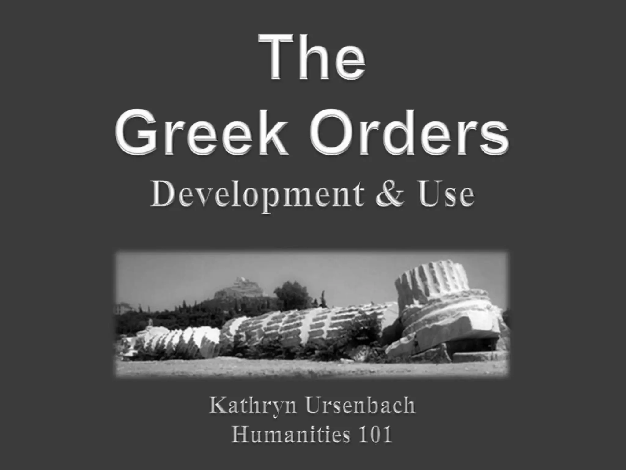 Greek orders presentation | PPTX