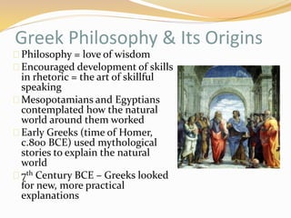 Greek philosophy and culture | PPT
