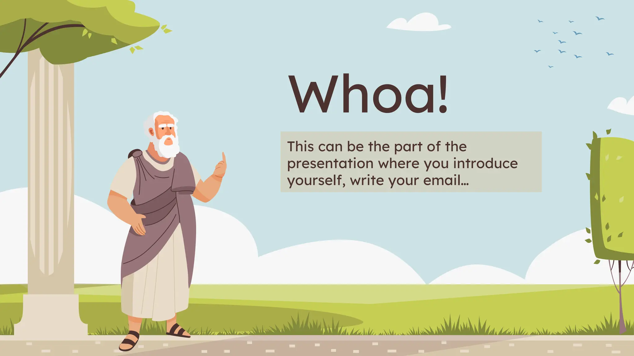 slide filosofia grega socrates layout editável | PPT