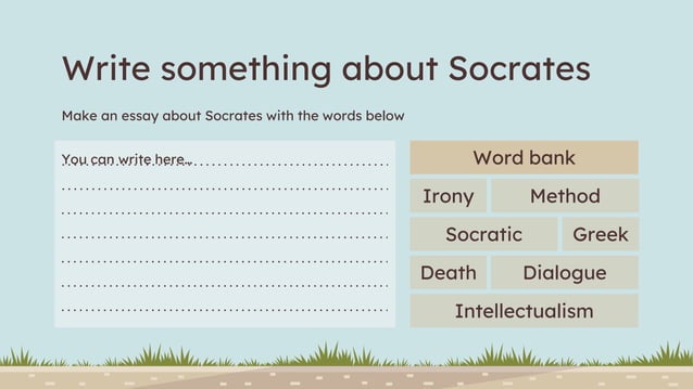 slide filosofia grega socrates layout editável | PPT