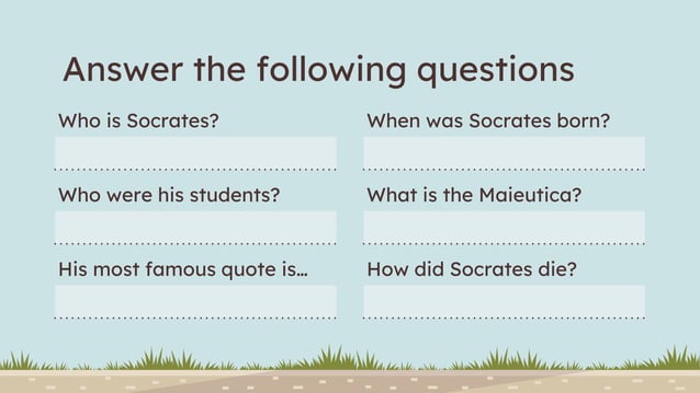 slide filosofia grega socrates layout editável | PPT