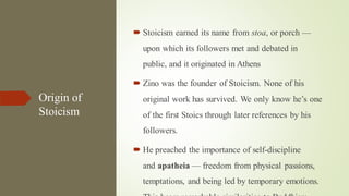 Greek philosophy, stoicism and its use in psychology - Erasmus+ Mind ...