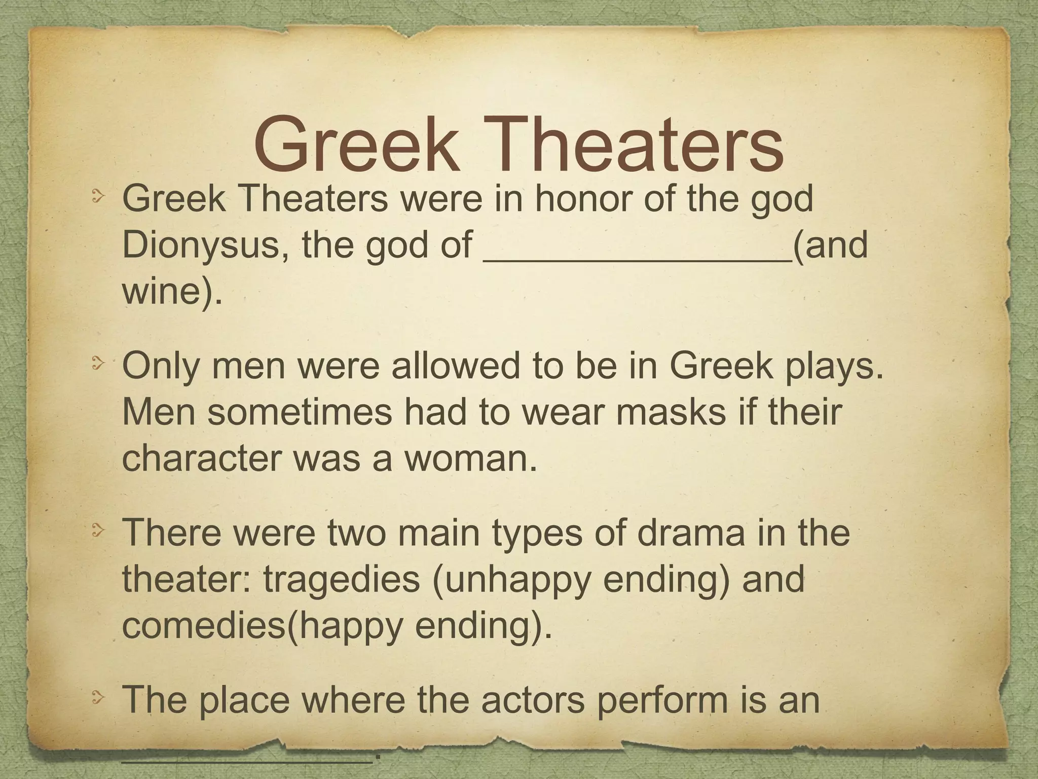 Greek plays | PPT