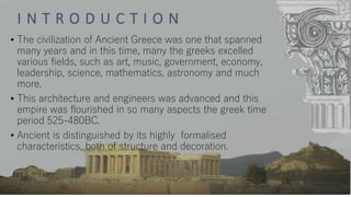 Greek architecture by ID Harshita mishra | PPTX