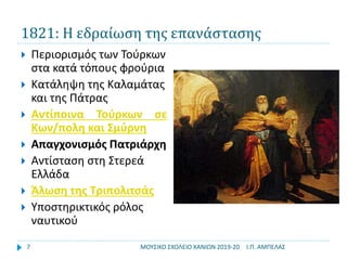 Η εξέλιξη της Ελληνικής Επανάστασης 1821-1827 | PPSX