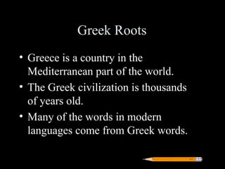 Greek roots intro1 | PPT