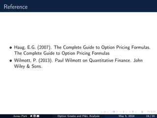 Greeks of Financial Derivatives - Mathematical finance | PDF