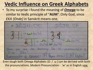 Sanskrit Origin of Ancient Greek Script | PPTX