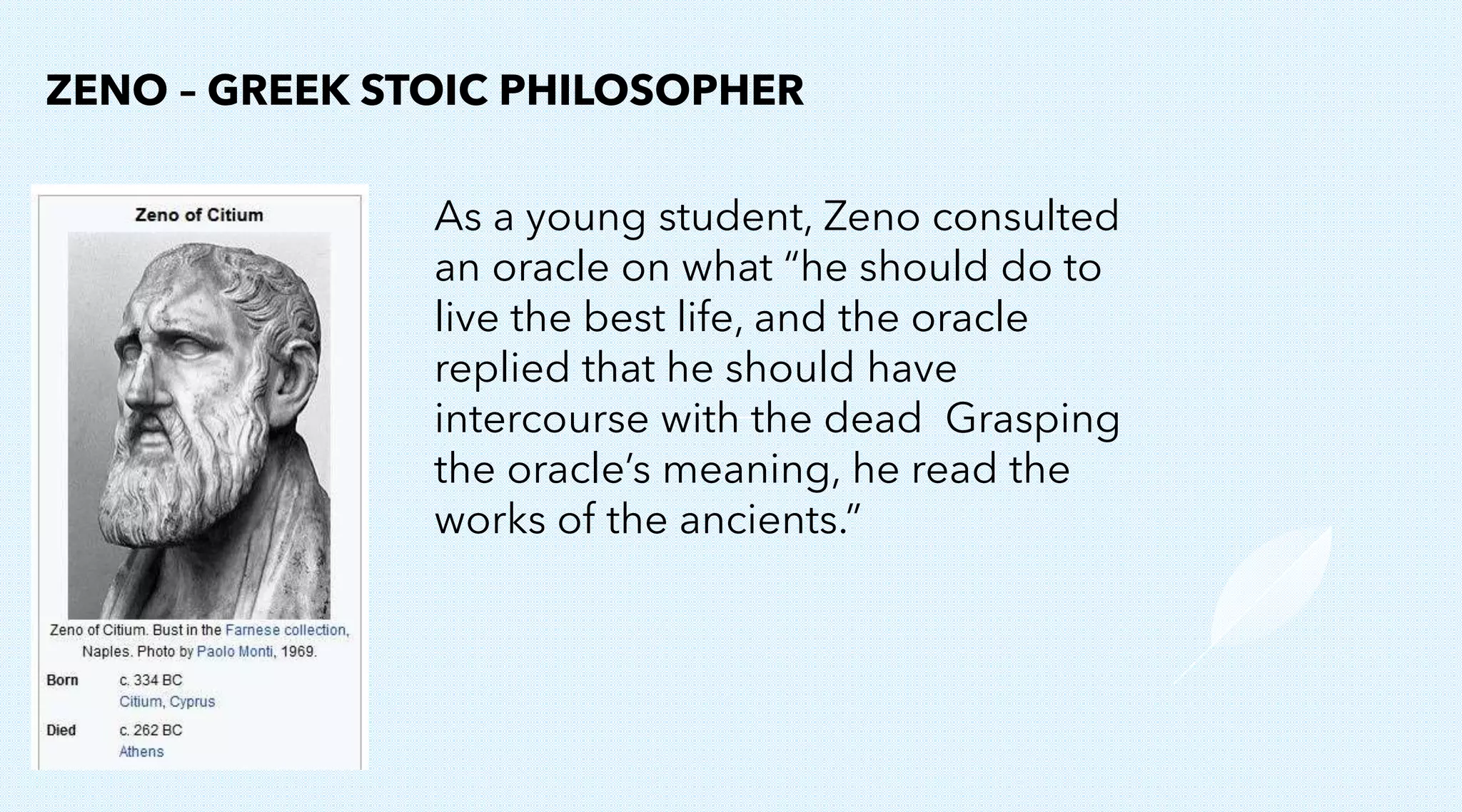 Zeno of Citium, First Greek Stoic Philosopher | PDF