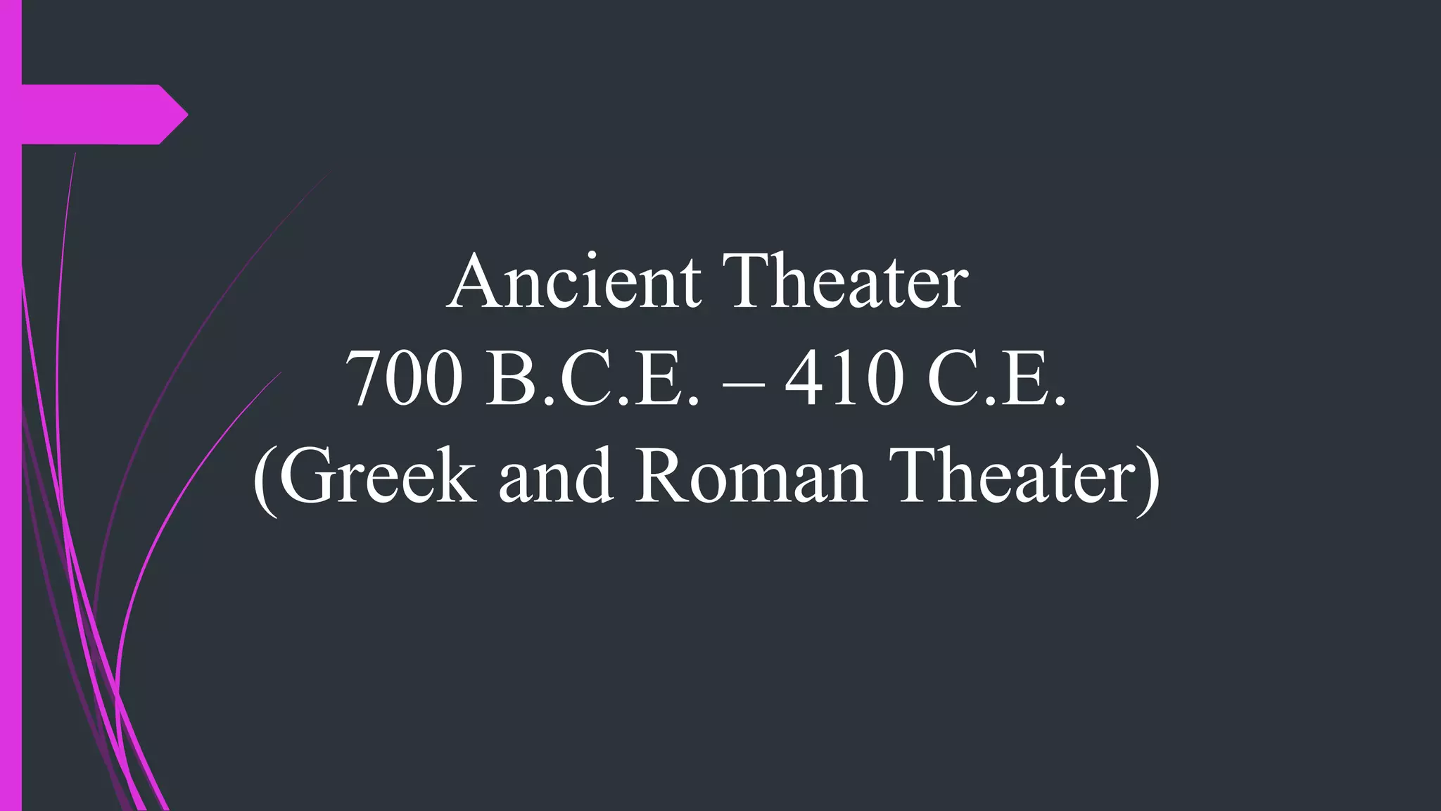 Greek theater | PPTX | Comedy | Genres