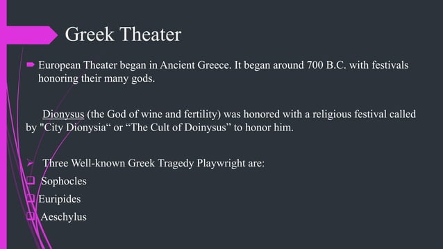 Greek theater | PPTX | Comedy | Genres
