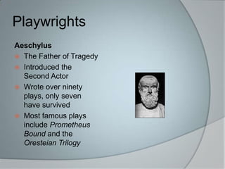 Greek theatre | PPSX | Comedy | Genres