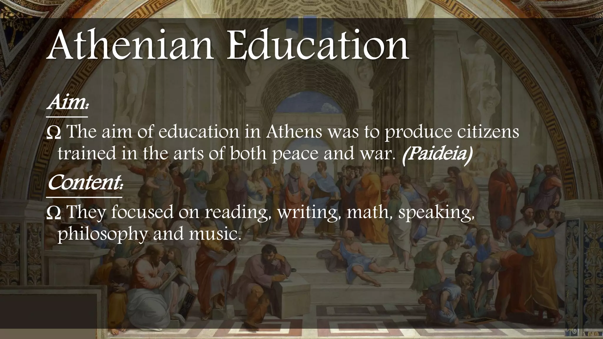 Greek to roman education | PPTX