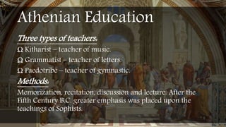 Greek to roman education | PPTX