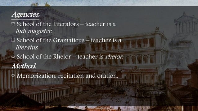 Greek to roman education | PPTX
