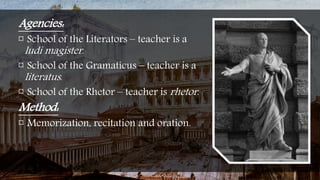 Greek to roman education | PPTX