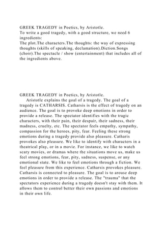 GREEK TRAGEDYDidactic function = tragedy teaches us a mo.docx