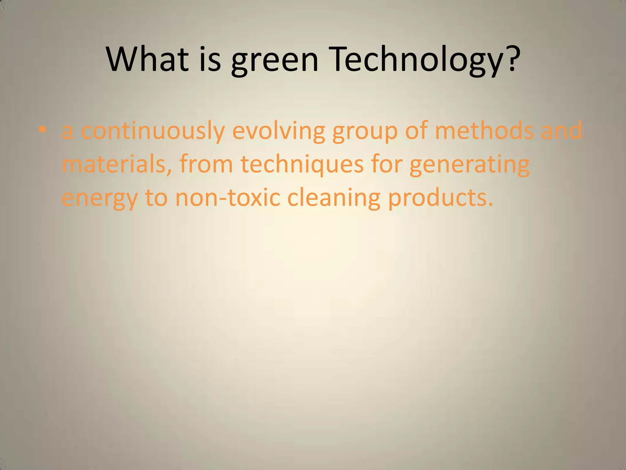 Green Technology Powerpoint | PPTX