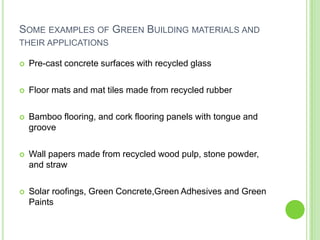 Green Building Materials | PPTX