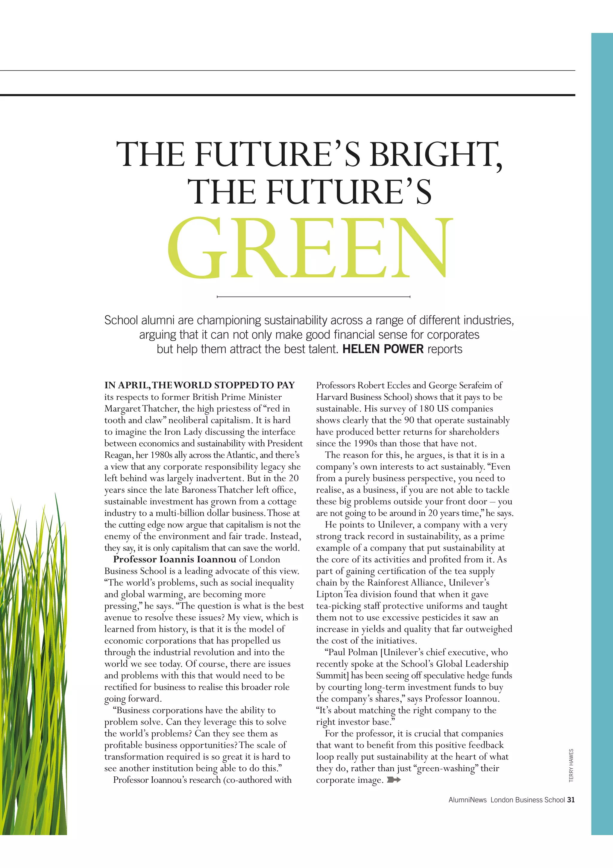 The future is bright, the future is green | PDF