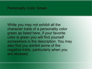Green | ODP