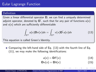 Use of Green's Fuction in Regularization of PRF | PDF