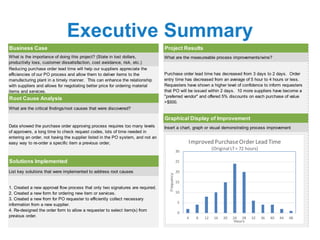 PROJECT STORYBOARD: Reducing Purchase Order Lead Time by 33% Using Lean ...
