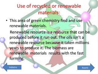 Green chemistry - english version | PPTX