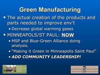 Green Collar Jobs And Your Community | PPT