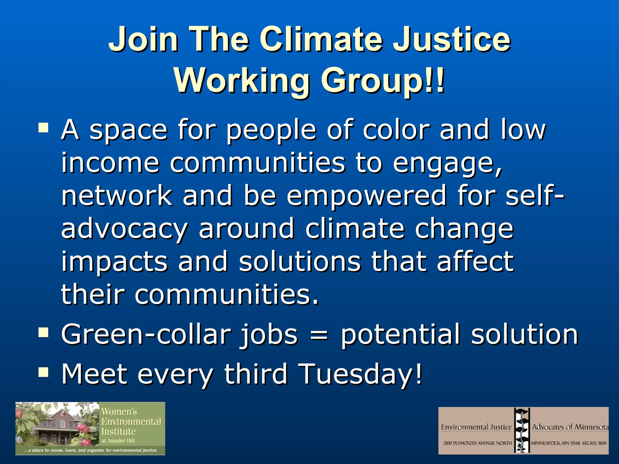 Green Collar Jobs And Your Community | PPT