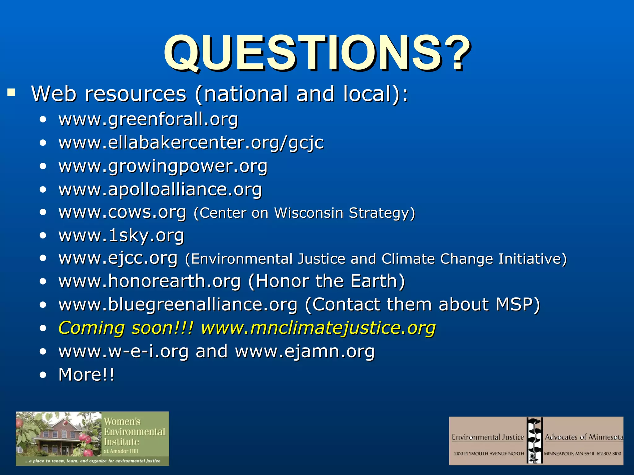 Green Collar Jobs And Your Community | PPT