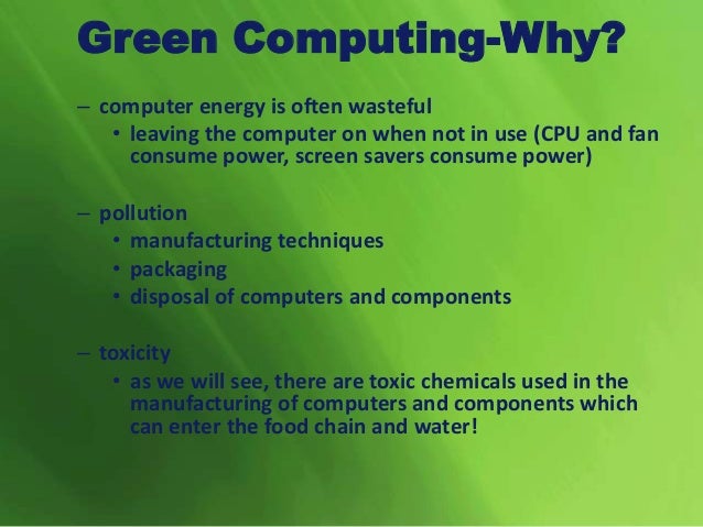 Green computing